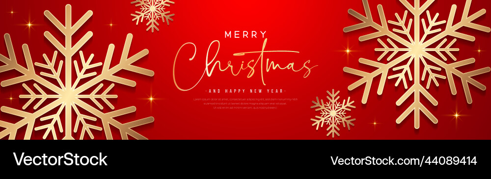Christmas horizontal banner background Royalty Free Vector