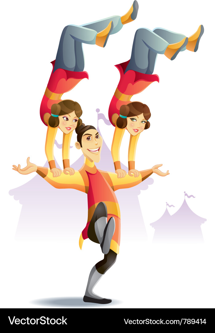 Circus acrobatic Royalty Free Vector Image - VectorStock