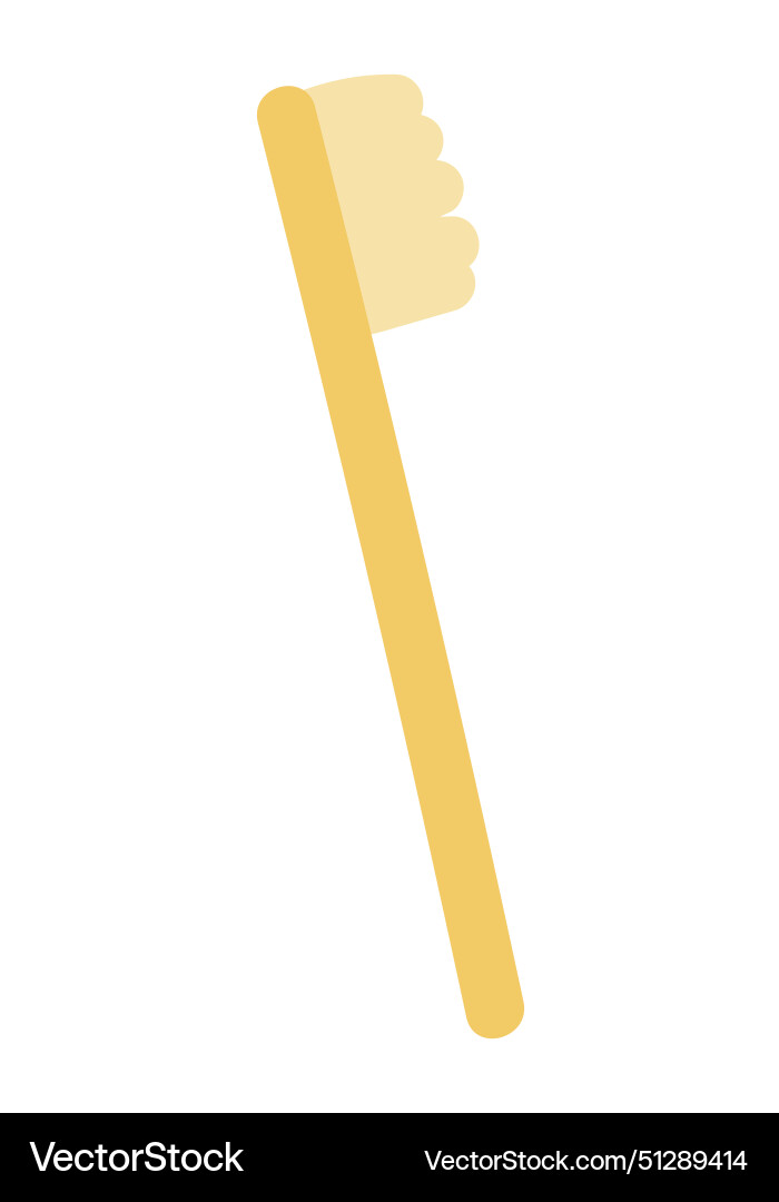 Eco bamboo toothbrush in flat design natural Vector Image