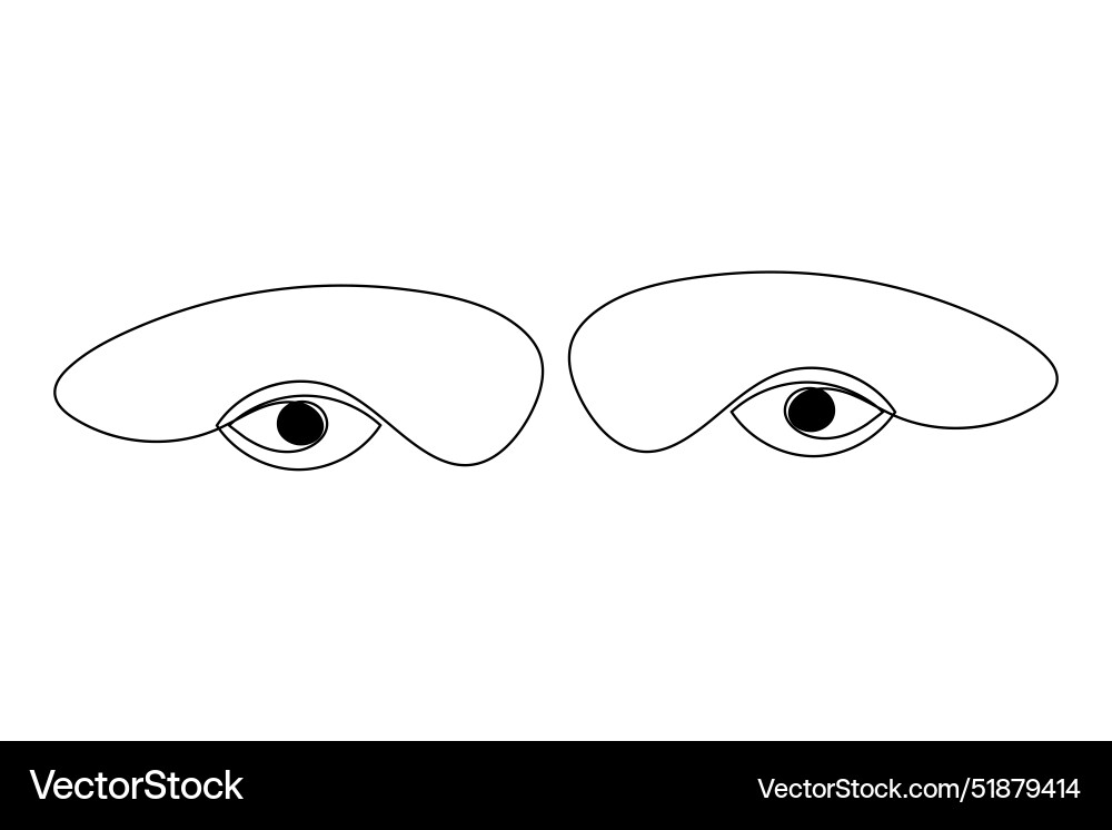 Eye continuous one line drawing Royalty Free Vector Image