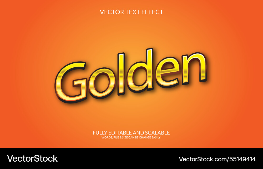 Golden font Royalty Free Vector Image - VectorStock