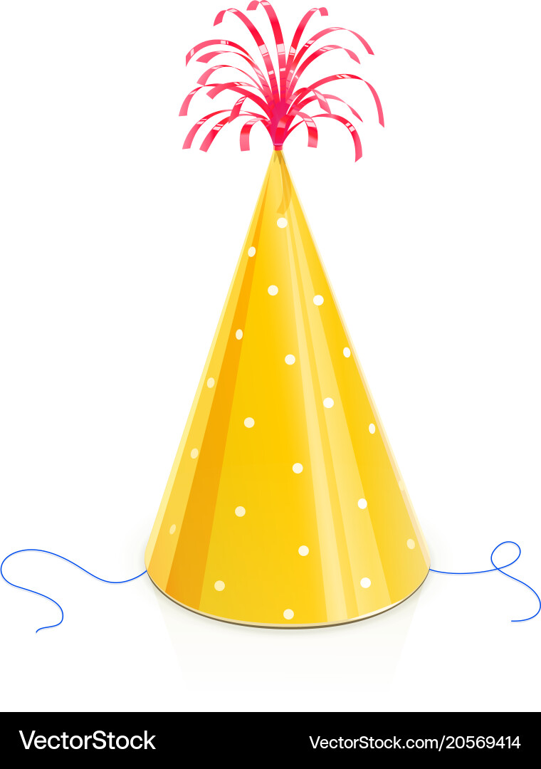 Party cap for birthday Royalty Free Vector Image