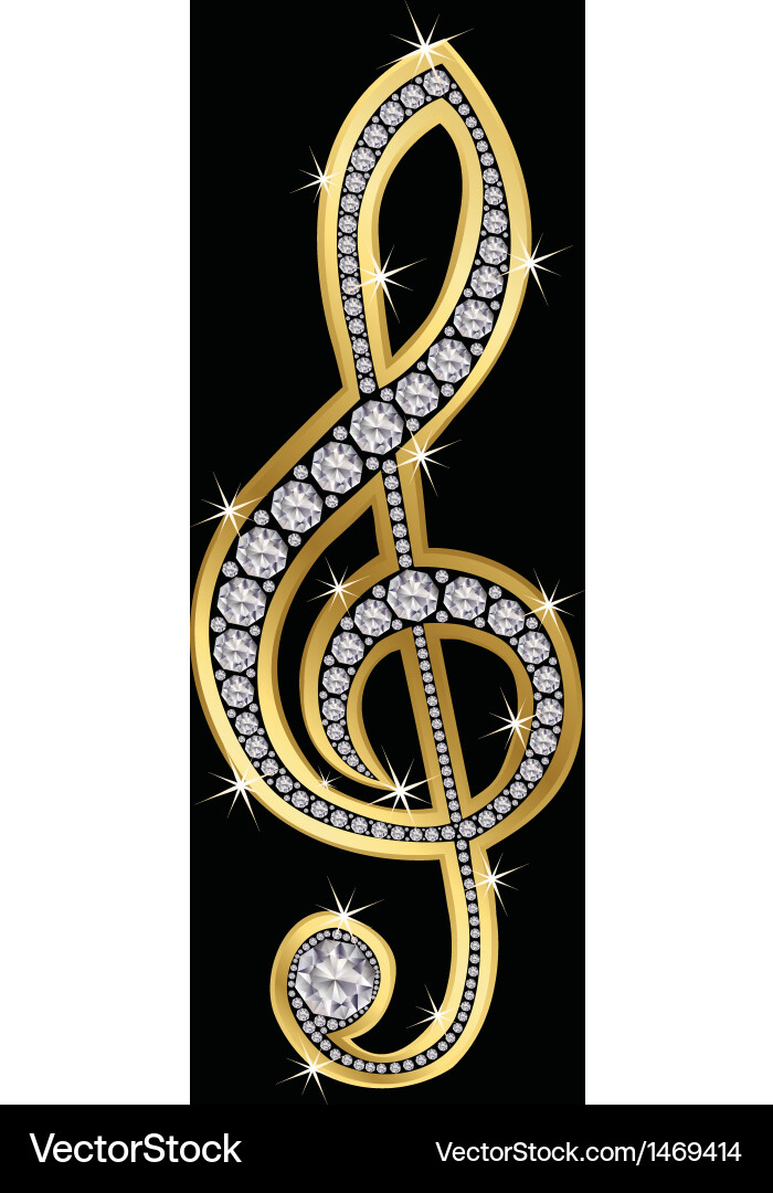 Treble clef Royalty Free Vector Image - VectorStock