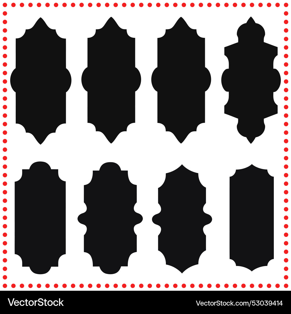 Vintage style label silhouettes for elegant Vector Image
