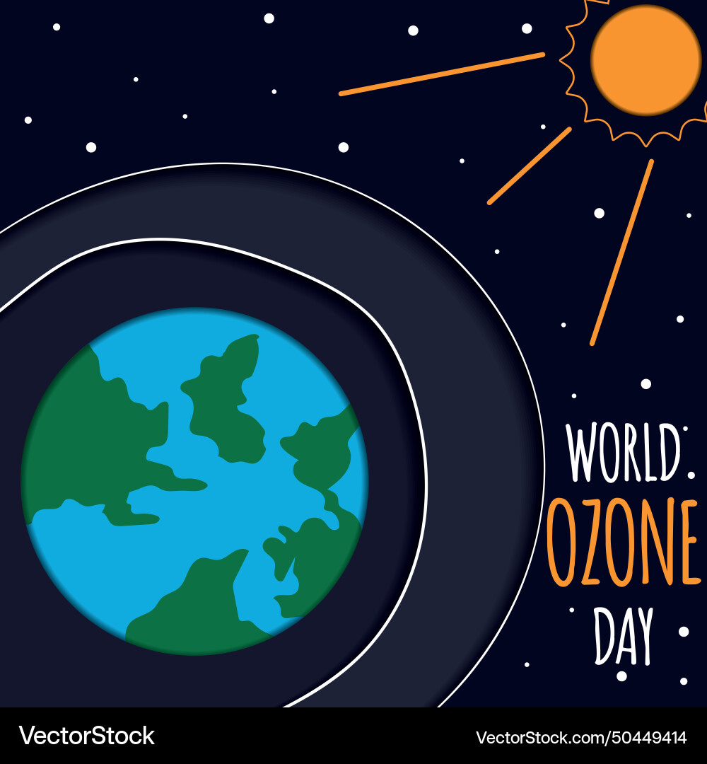 World ozone day poster Royalty Free Vector Image