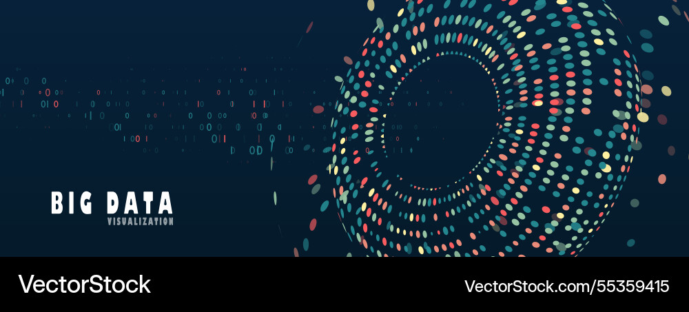 Abstract big data visualization Royalty Free Vector Image