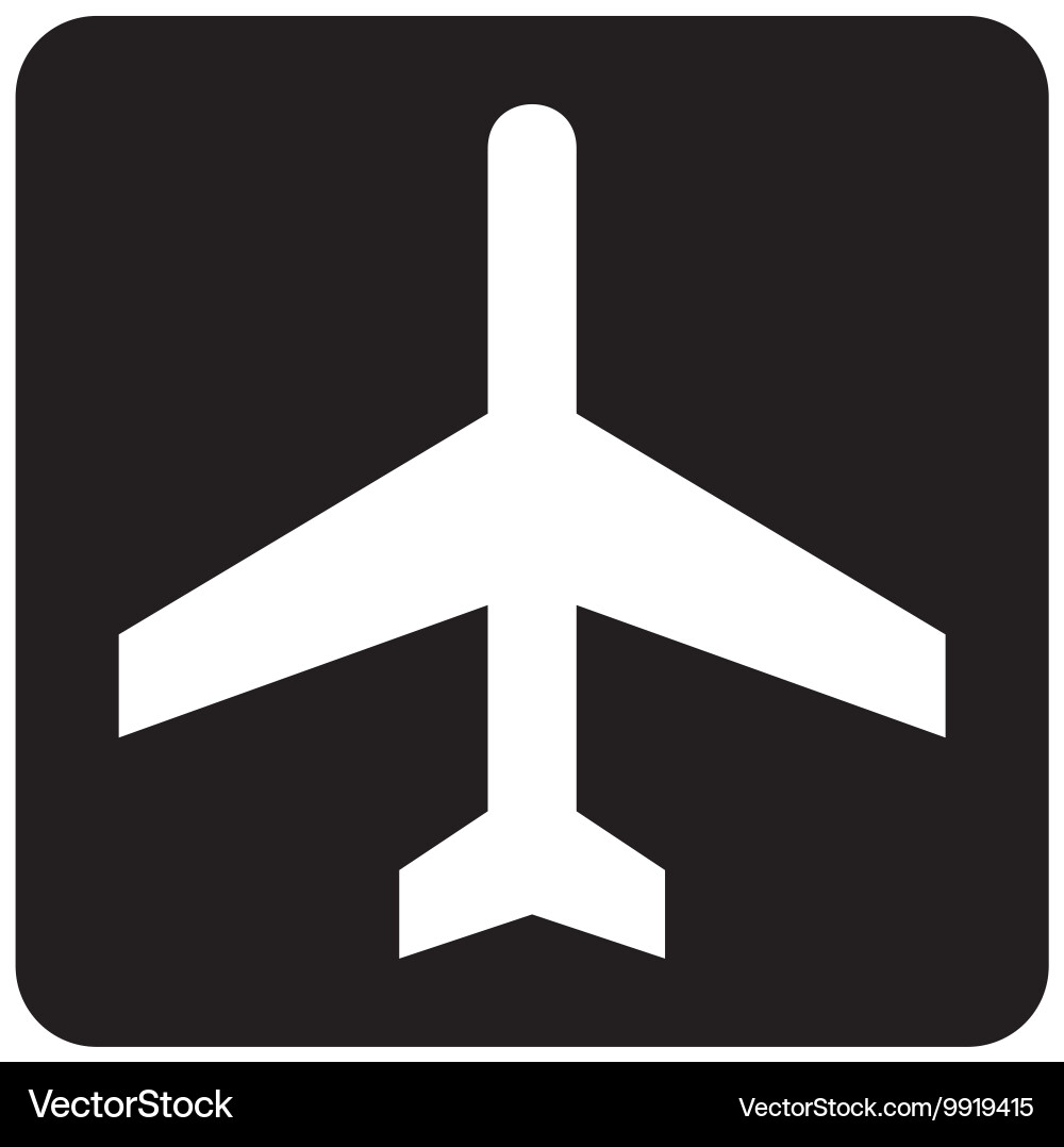 Air craft sign Royalty Free Vector Image - VectorStock