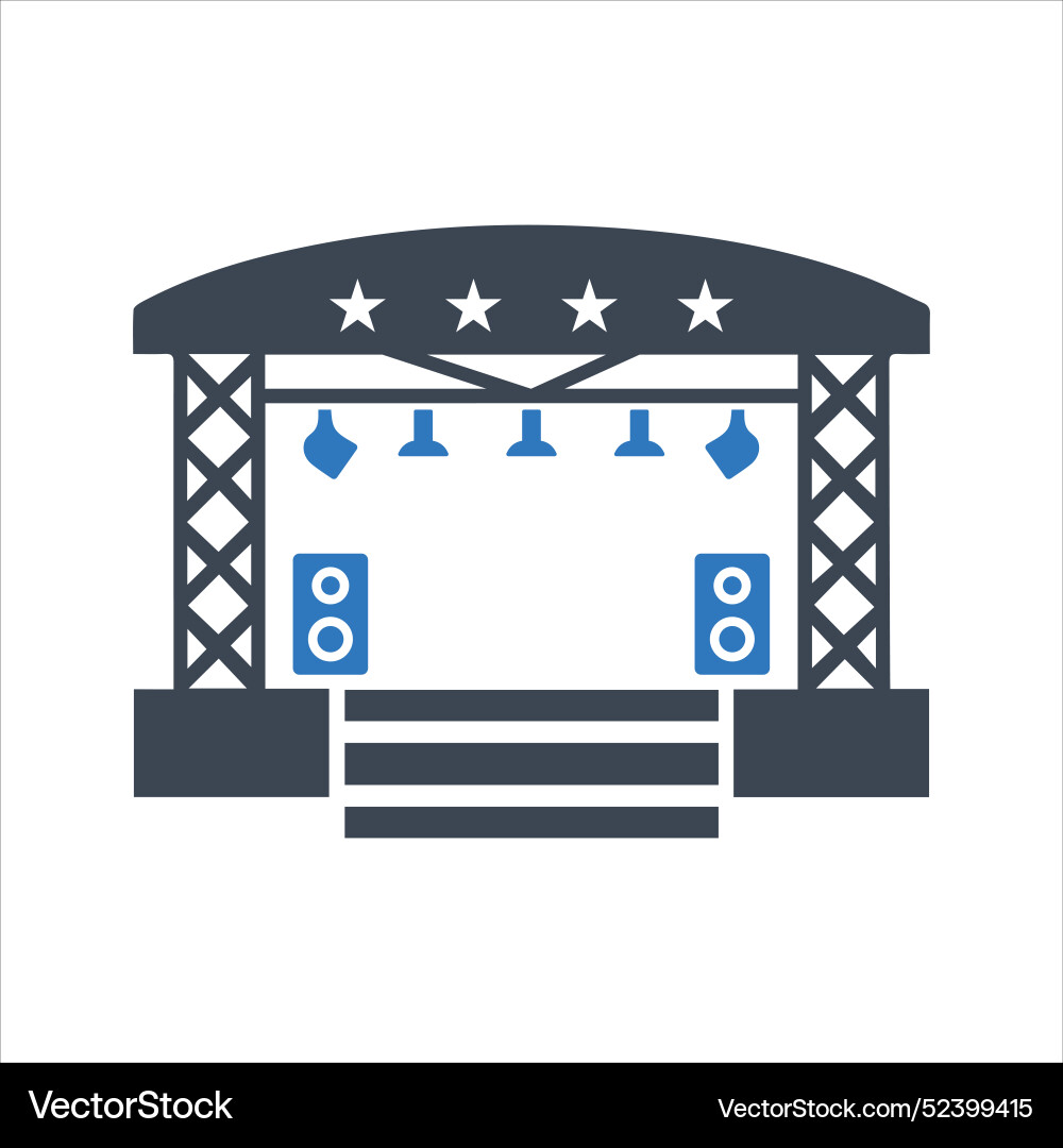 Concert stage icon Royalty Free Vector Image - VectorStock