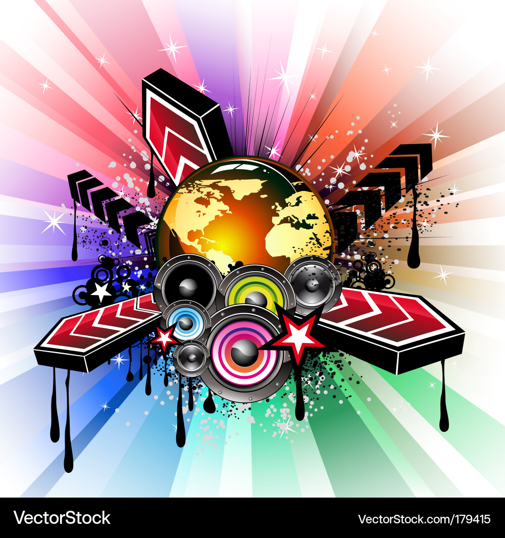 Global Music Party Background Royalty Free Vector Image
