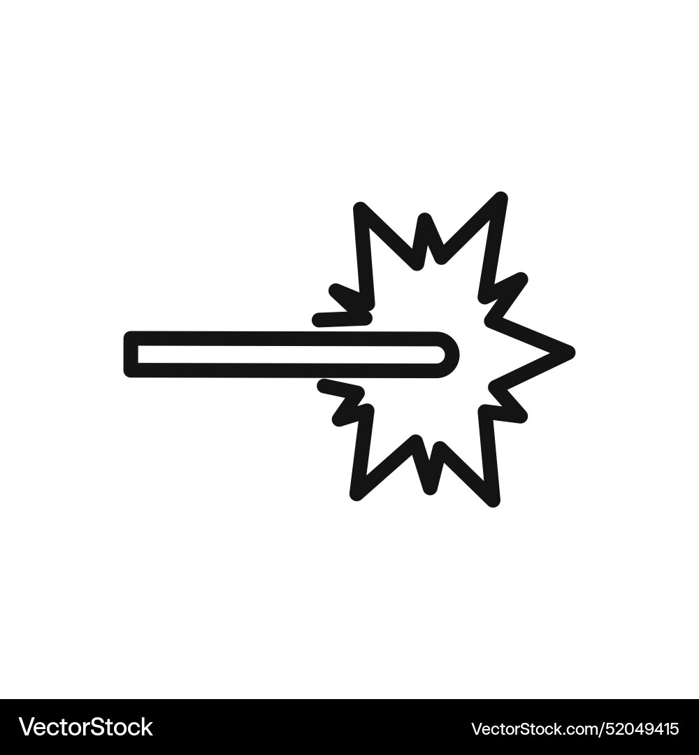 Lase icon linear graphics sign Royalty Free Vector Image