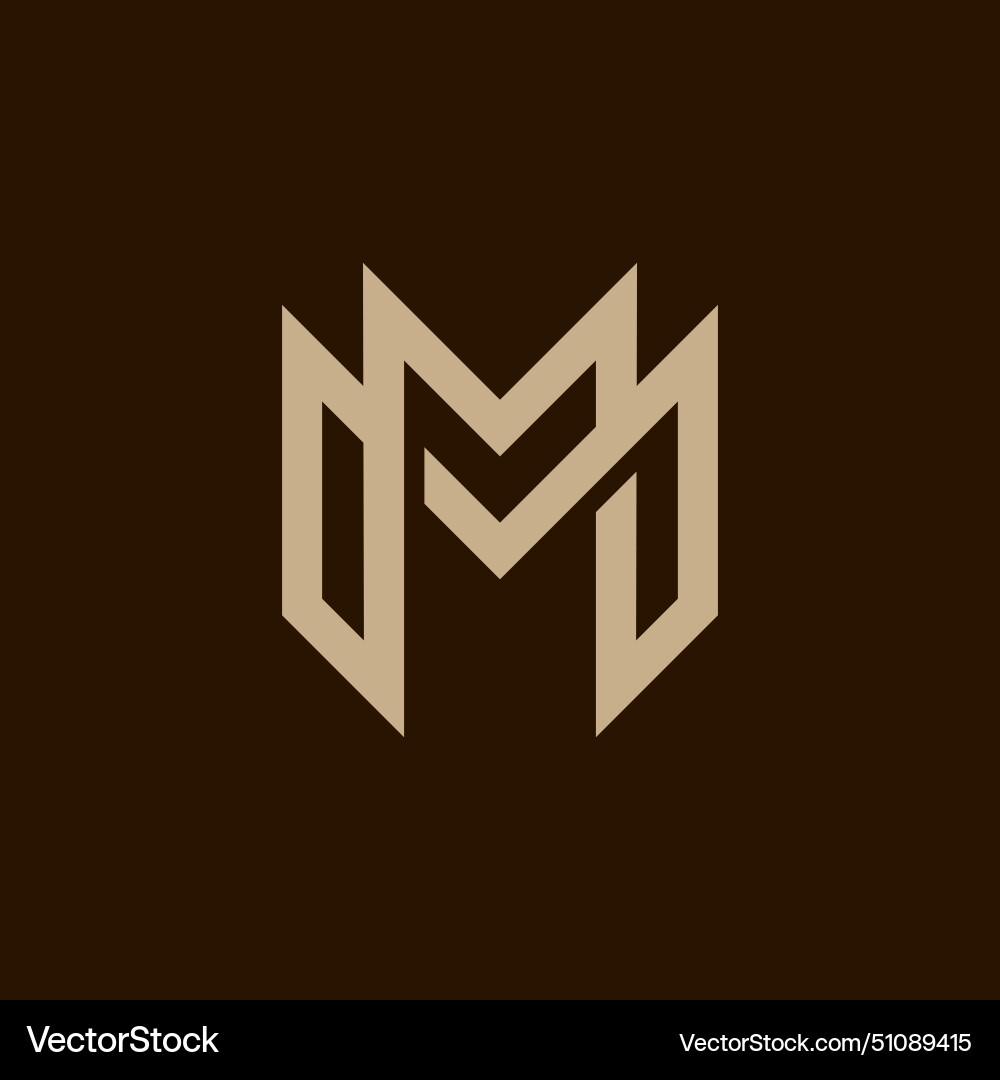 Letter m monogram logo Royalty Free Vector Image