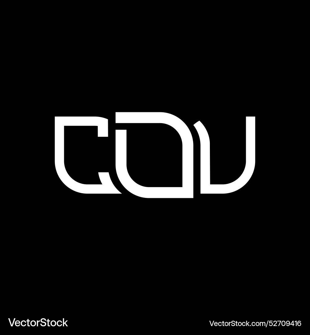 Cdu logo design simple and modern Royalty Free Vector Image