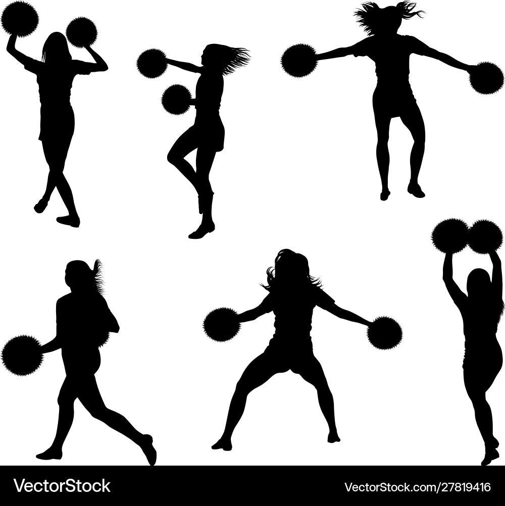 Cheerleaders Royalty Free Vector Image - VectorStock