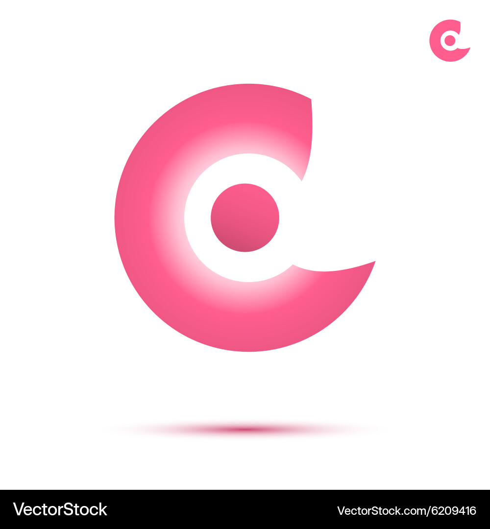 Circular C Logo Template Royalty Free Vector Image