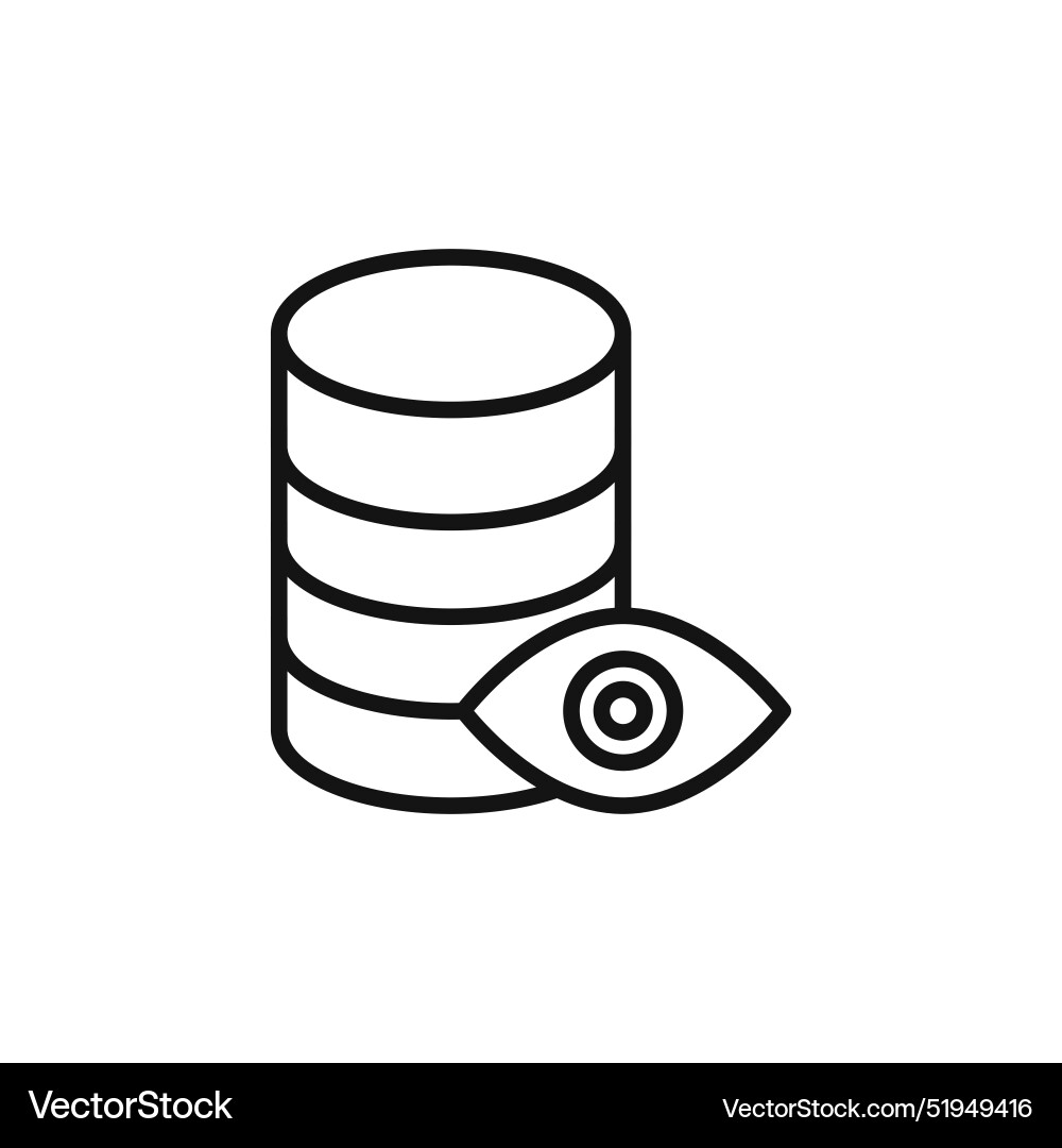 Data visualisation logo sign outline Royalty Free Vector