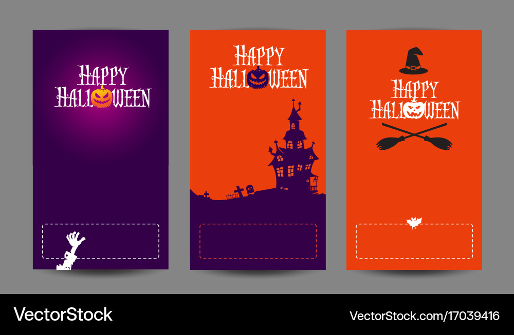 Halloween holidays design templates Royalty Free Vector