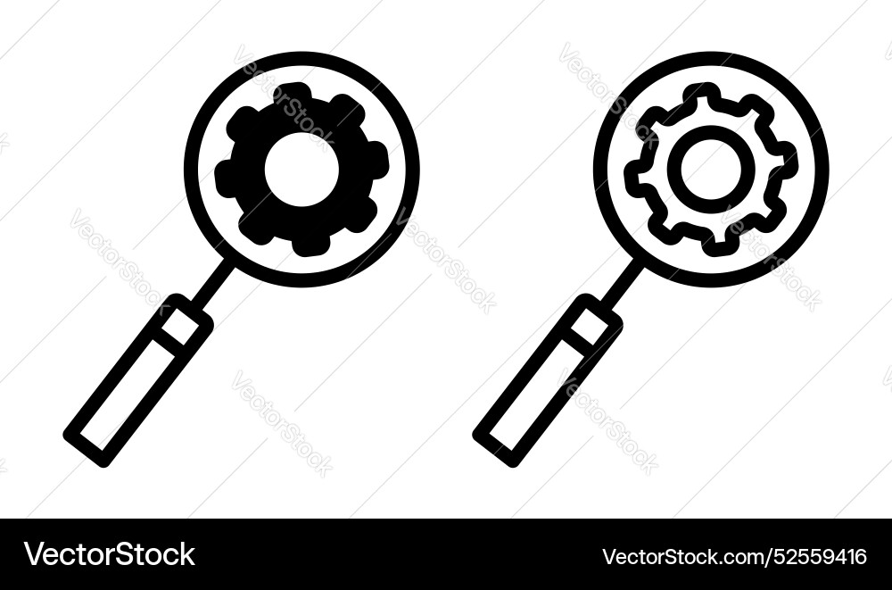 Investigate icon set on white background Vector Image