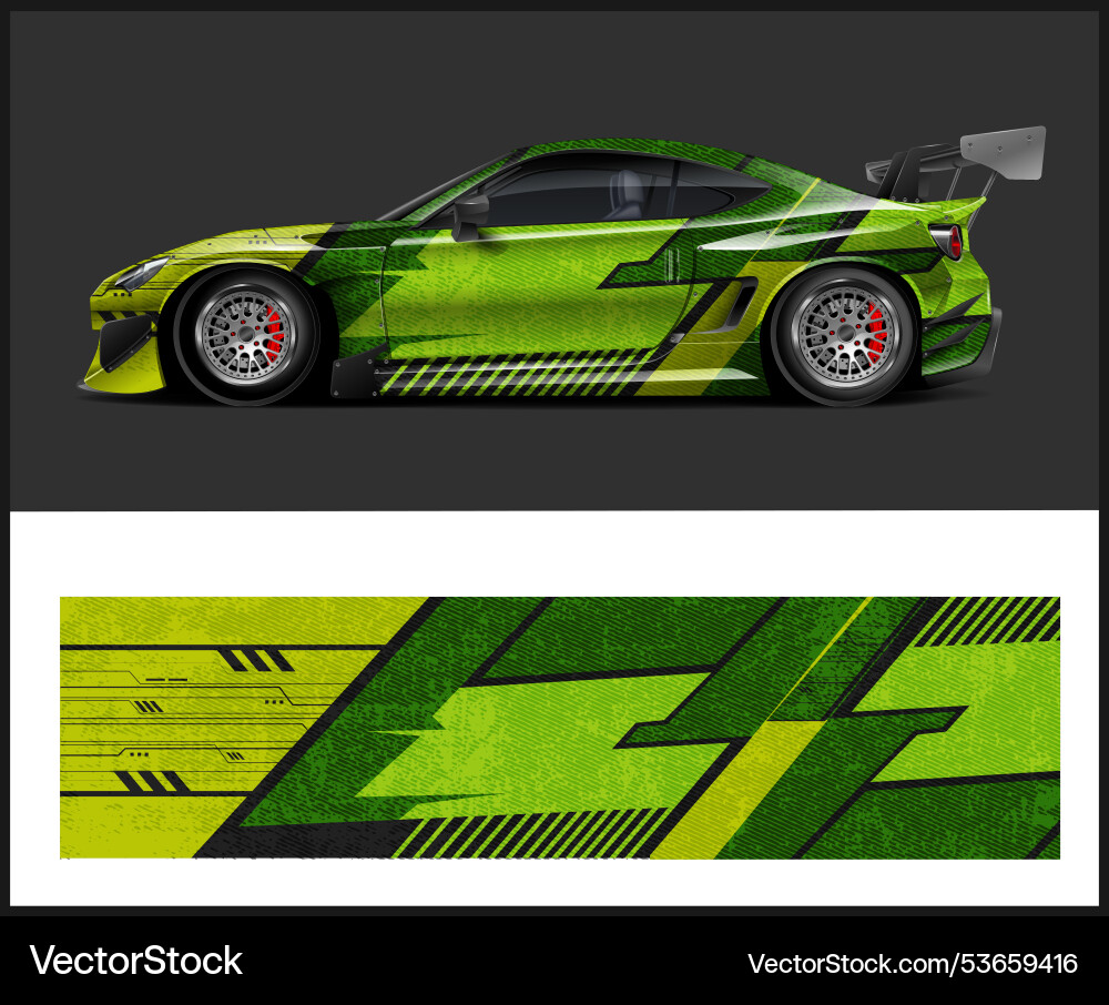 Ride with creative car wrap designs Royalty Free Vector