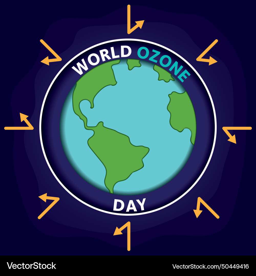 World ozone day poster Royalty Free Vector Image