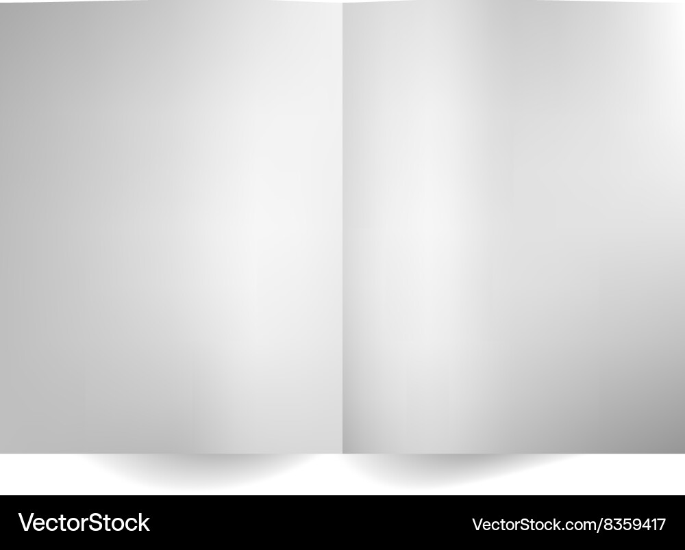 Blank magazine spread on white background Vector Image