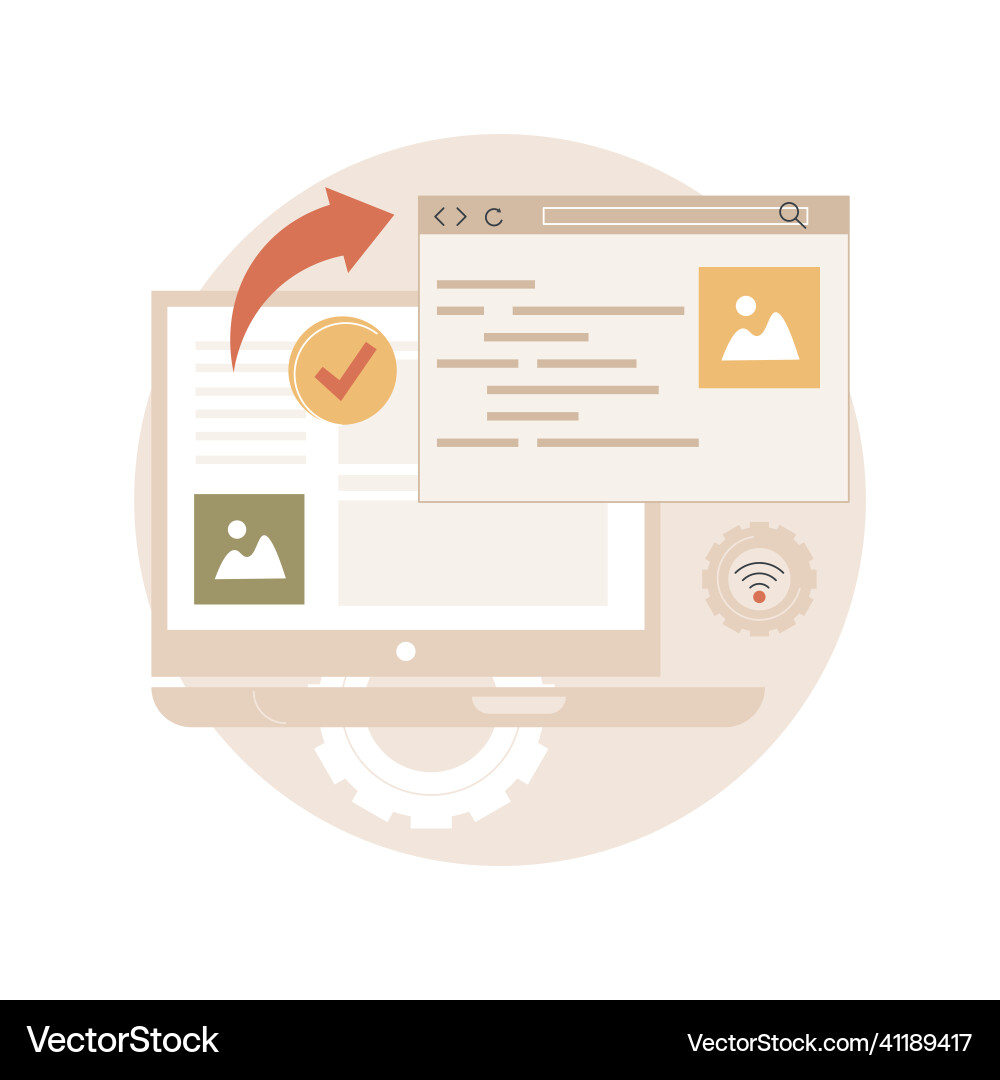 Cross-browser compatibility abstract concept Vector Image