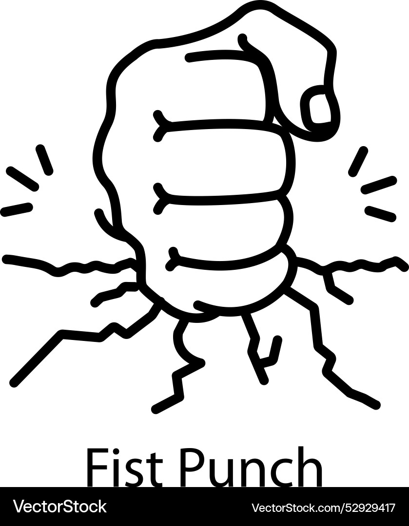 Fist punch Royalty Free Vector Image - VectorStock