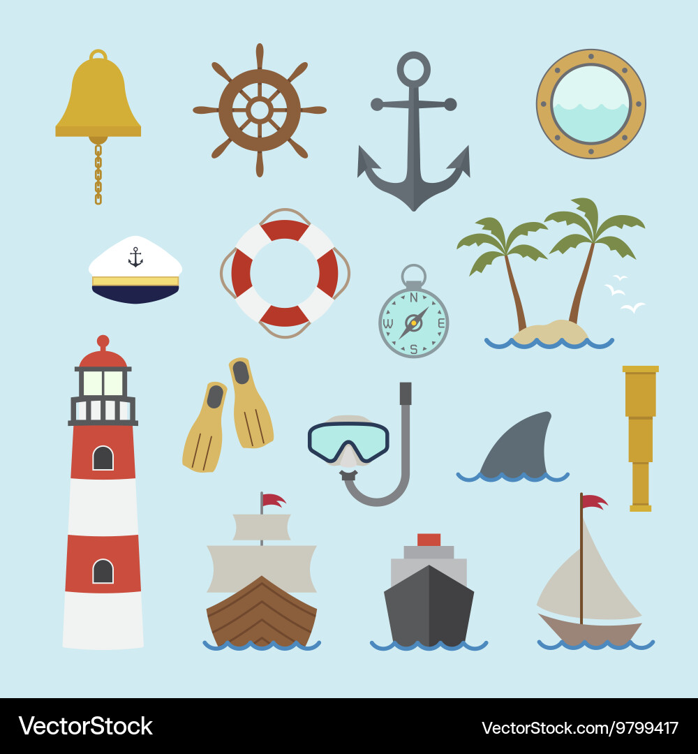 Marine and nautical icon Royalty Free Vector Image