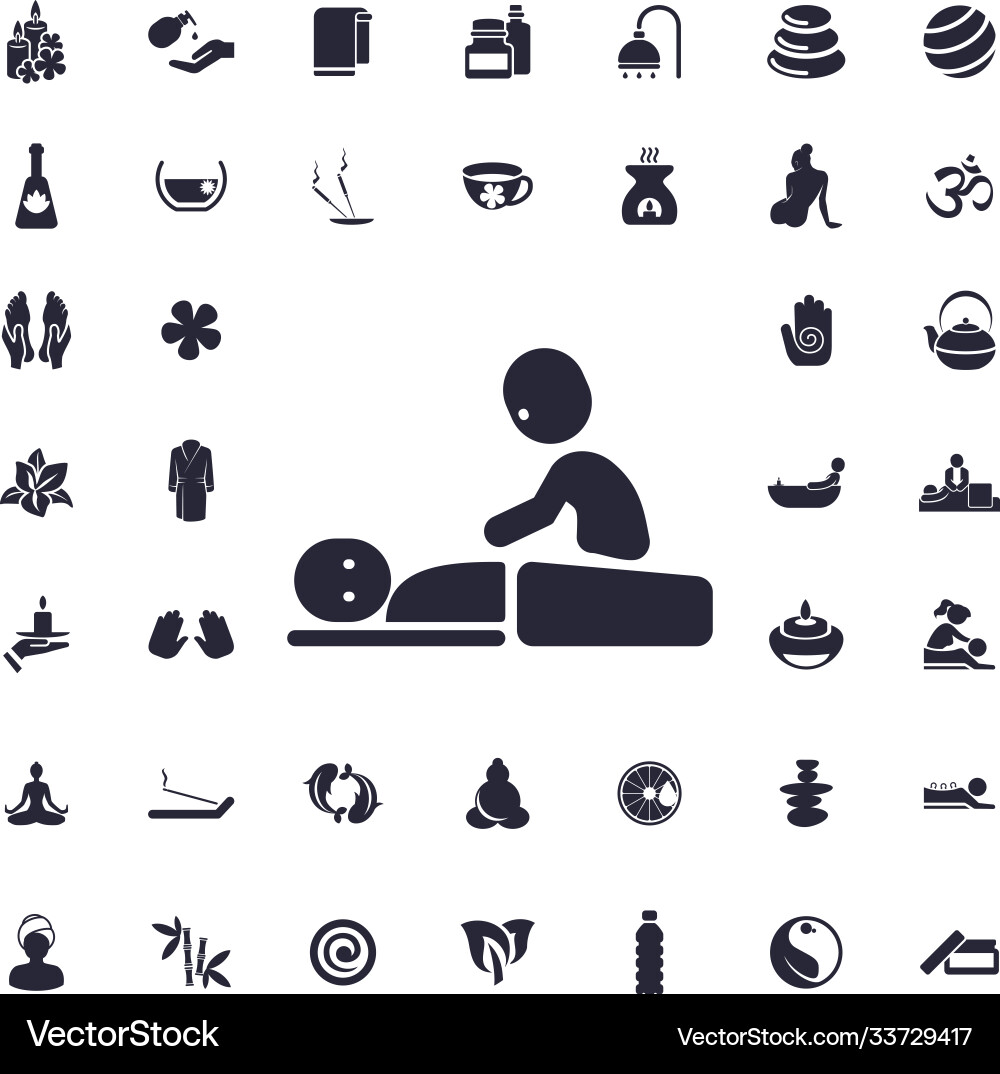 Massage icon Royalty Free Vector Image - VectorStock