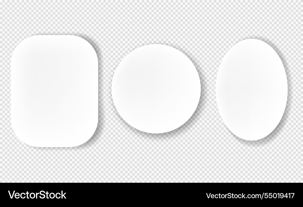 Realistic round sheets with shadows round frames Vector Image
