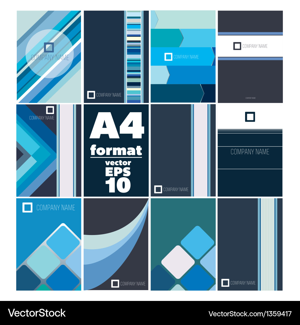 Set of folder a4 form Royalty Free Vector Image