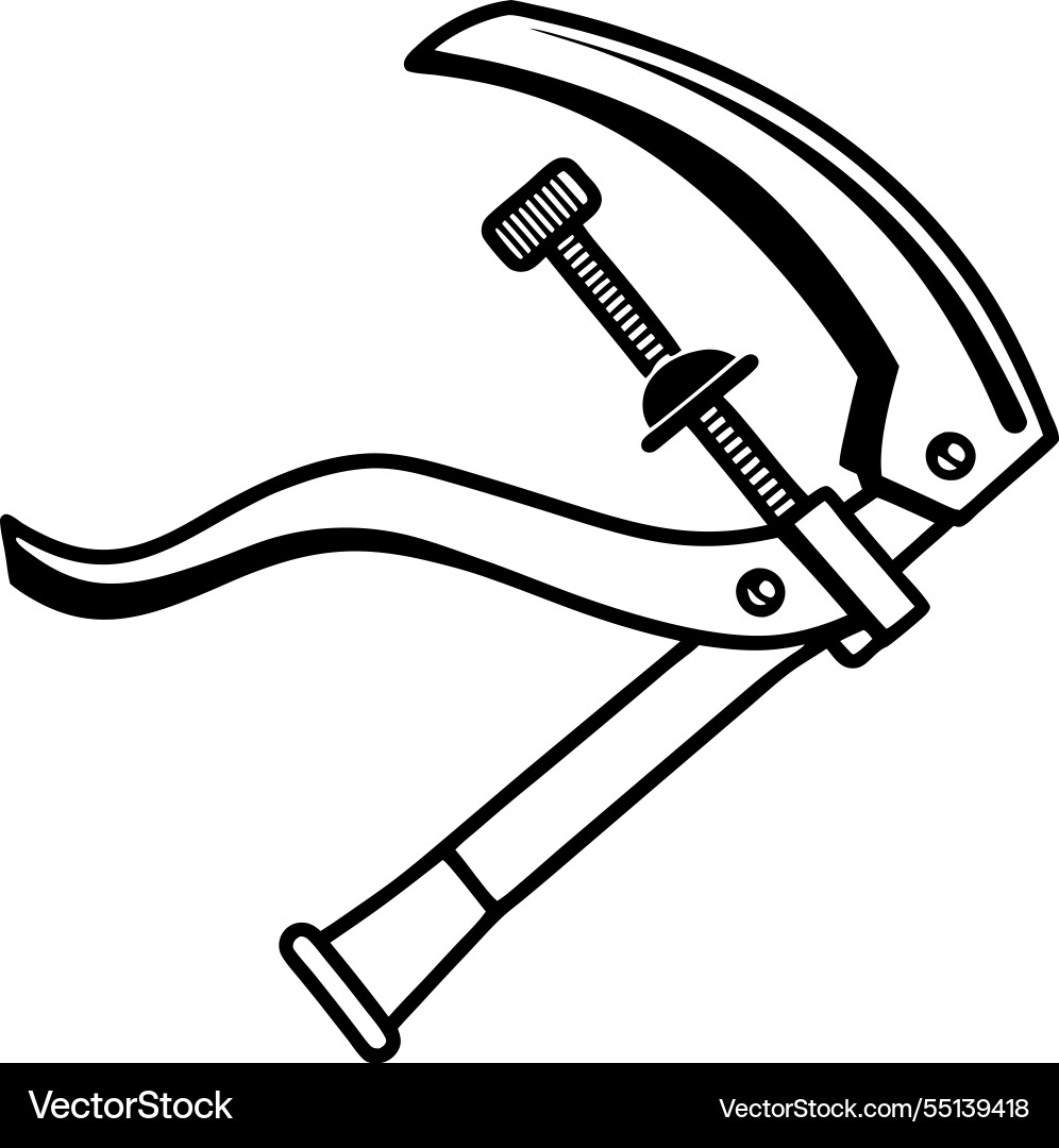 Adjustable clamp - a versatile Royalty Free Vector Image