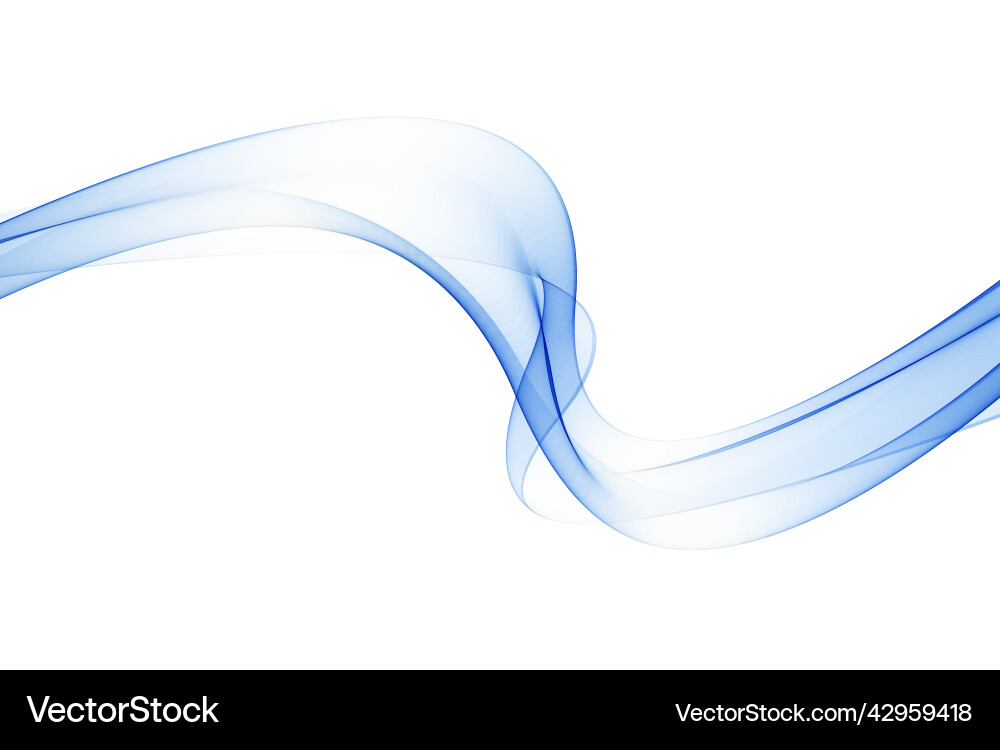 Blue smooth flow of transparent lines abstract Vector Image