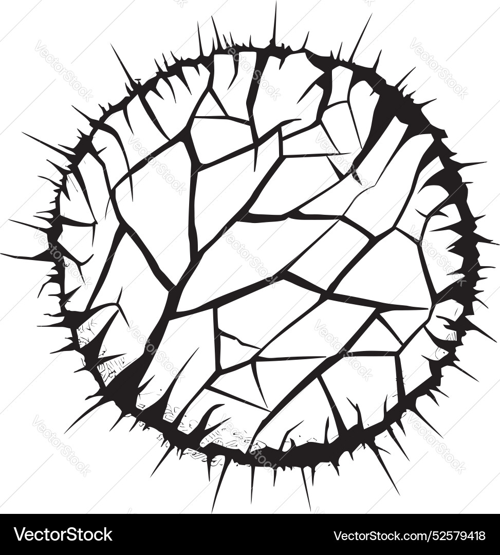 Linescribble hand drawn crack design inkrupture Vector Image
