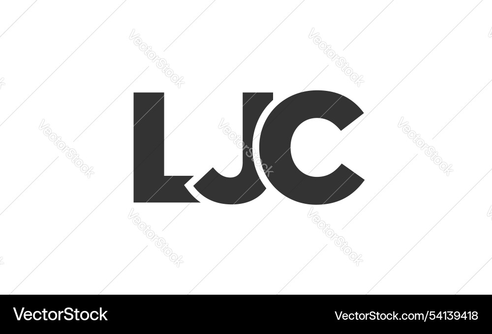 Ljc logo design template with strong and modern Vector Image