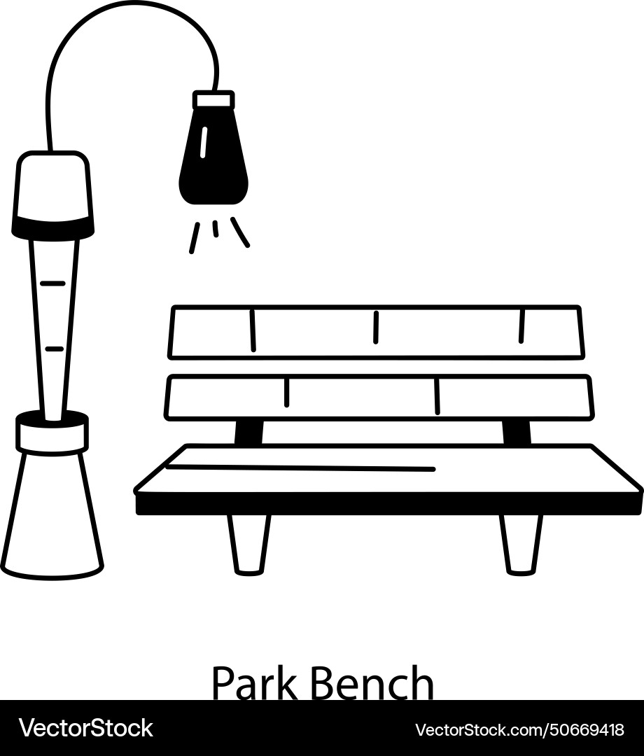 Park bench Royalty Free Vector Image - VectorStock