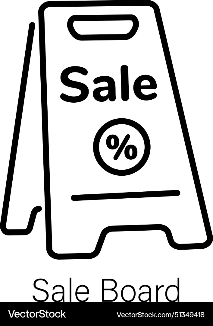 Sale board Royalty Free Vector Image - VectorStock