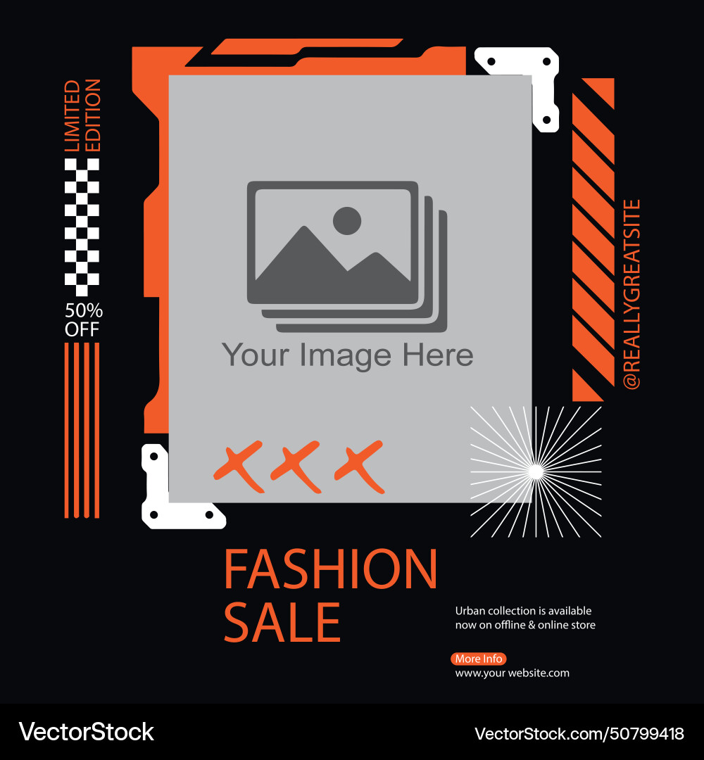 Social media ad post Royalty Free Vector Image