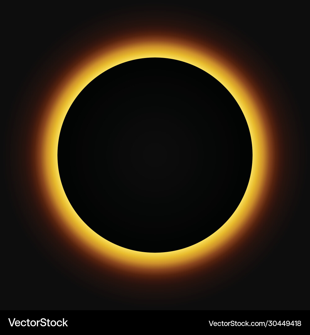 Sun eclipse total Royalty Free Vector Image - VectorStock