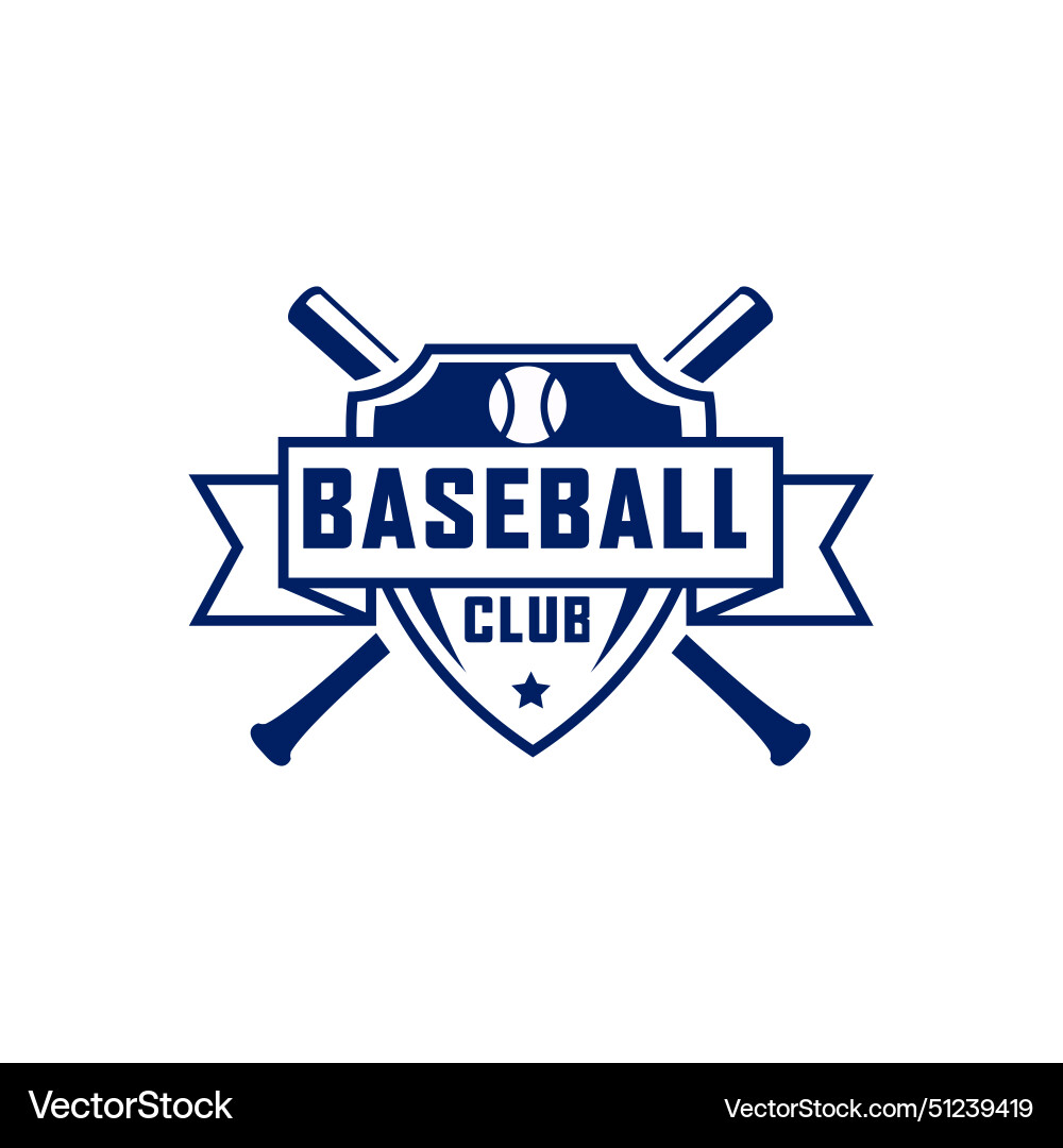 Baseball logo template Royalty Free Vector Image