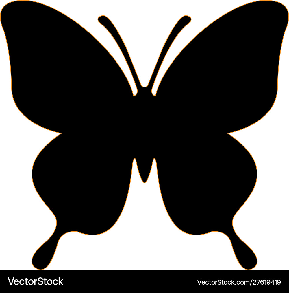 Black butterfly icon Royalty Free Vector Image