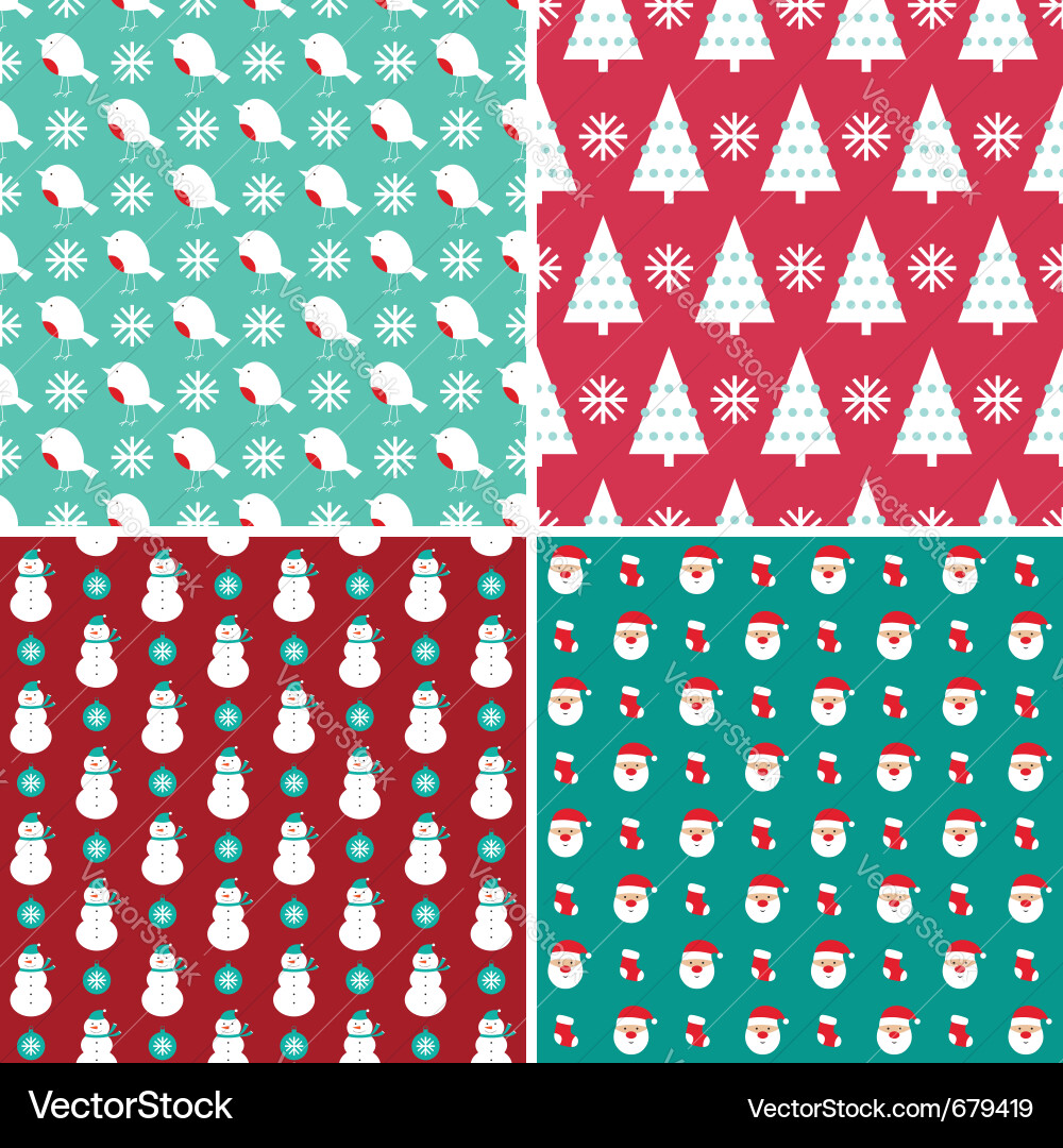 Christmas patterns Royalty Free Vector Image - VectorStock
