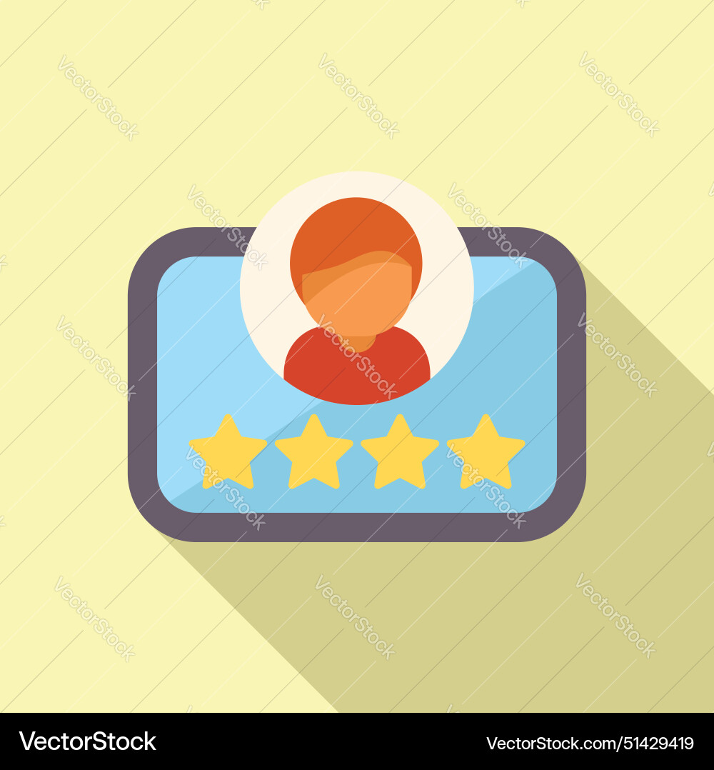 Customer rating icon with five stars Royalty Free Vector