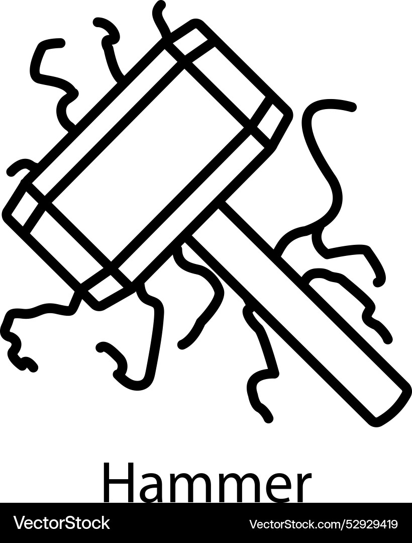 Hammer Royalty Free Vector Image - VectorStock