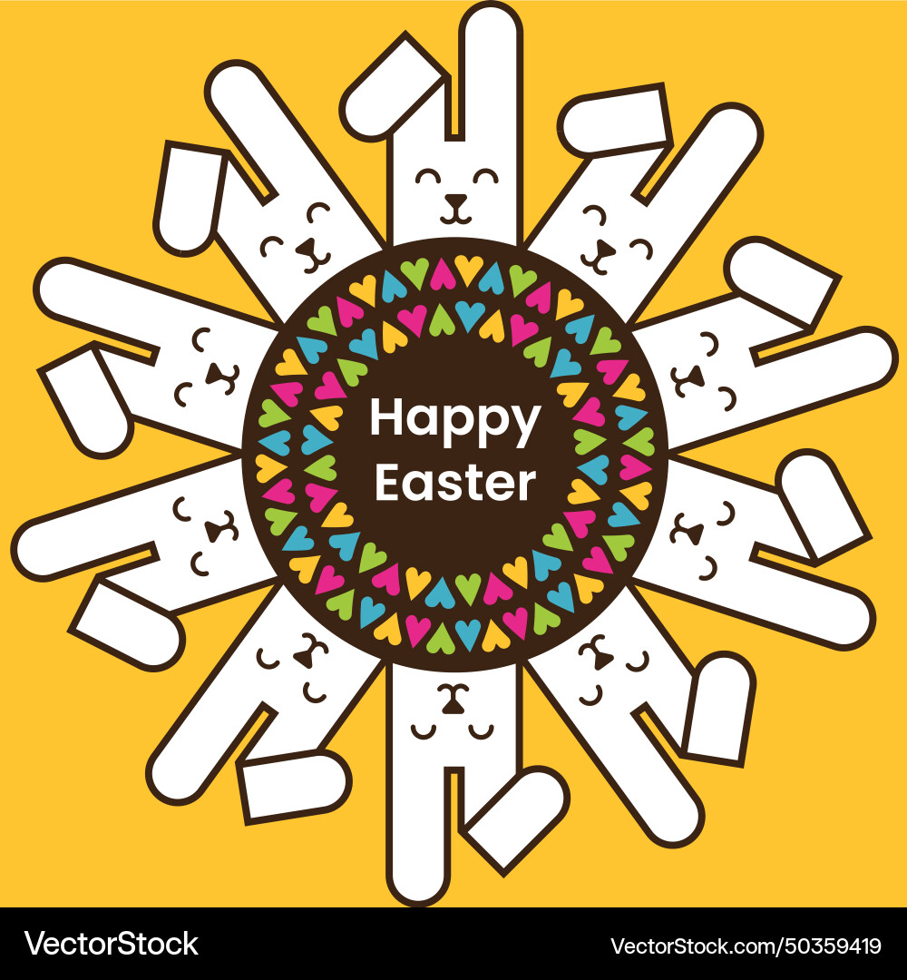 Happy easter card design Royalty Free Vector Image