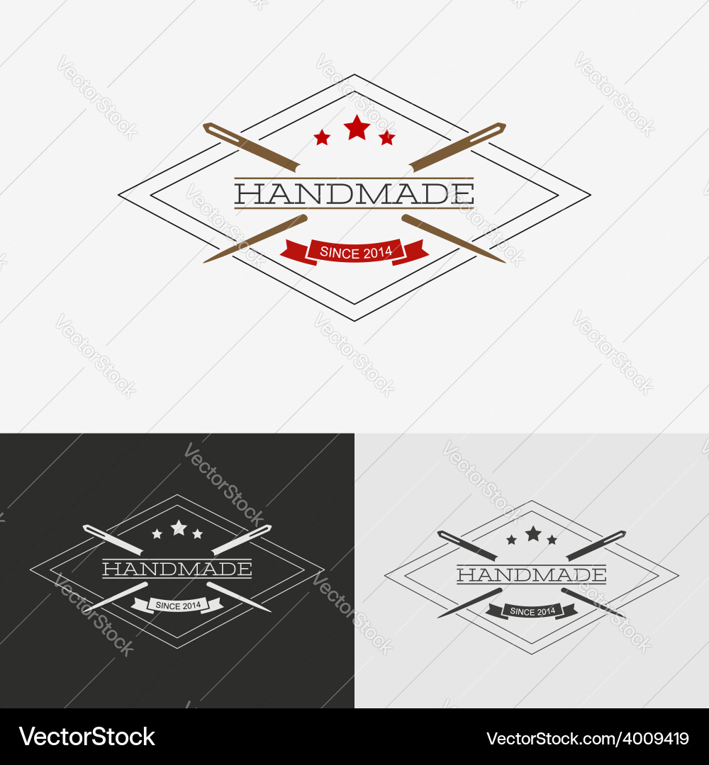 Sewing logo Royalty Free Vector Image - VectorStock
