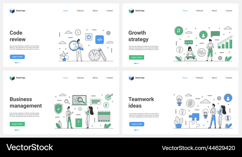 Business management growth strategy and teamwork Vector Image