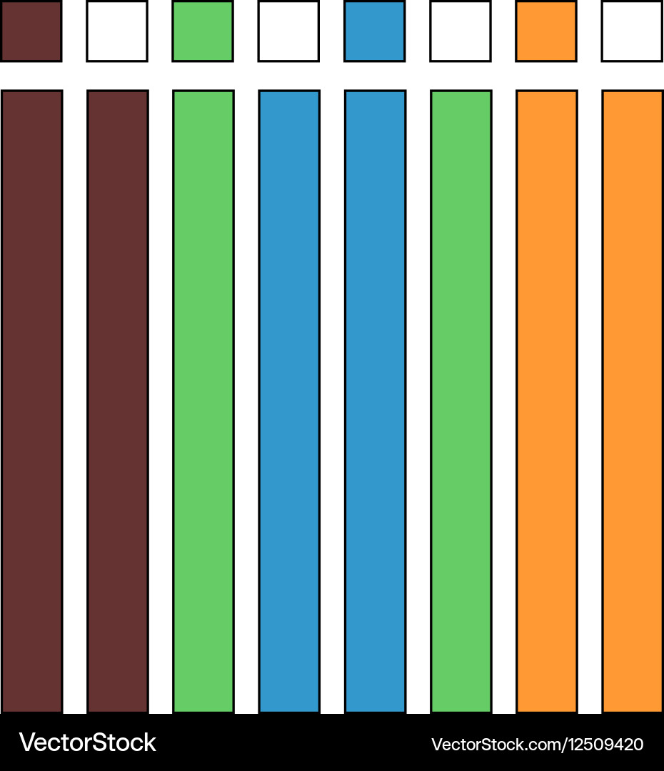 Colorful internet cable Royalty Free Vector Image