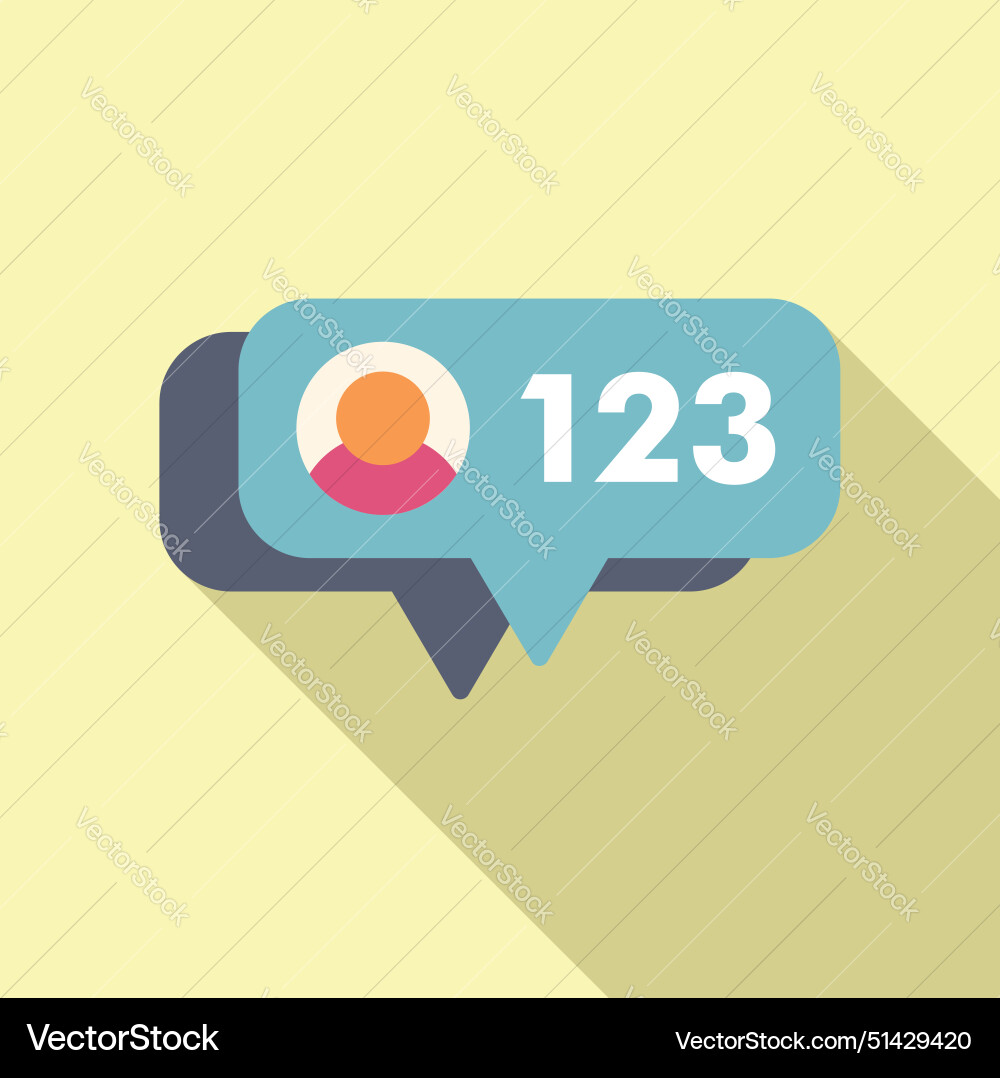 Colorful notification icon with number badge Vector Image
