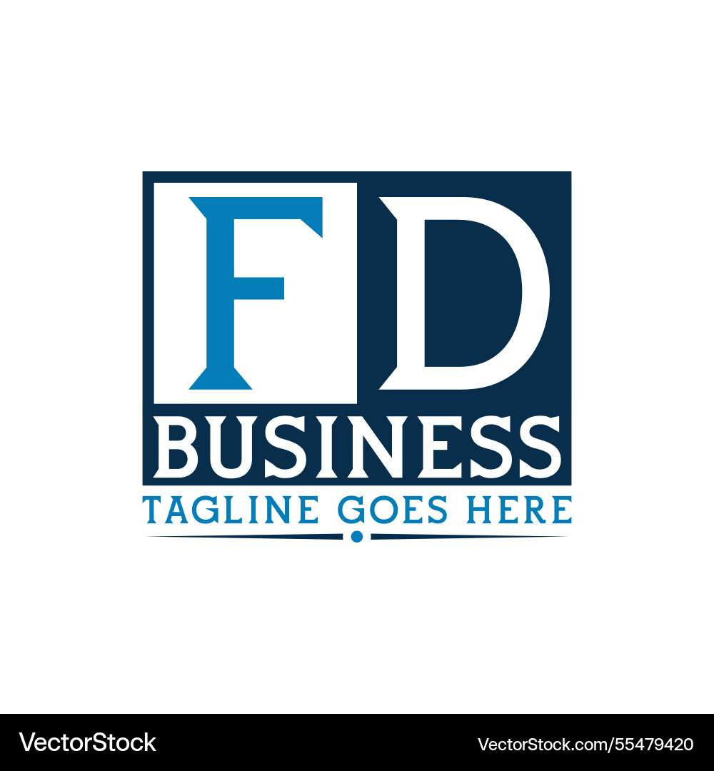 Fd logo letter business design Royalty Free Vector Image