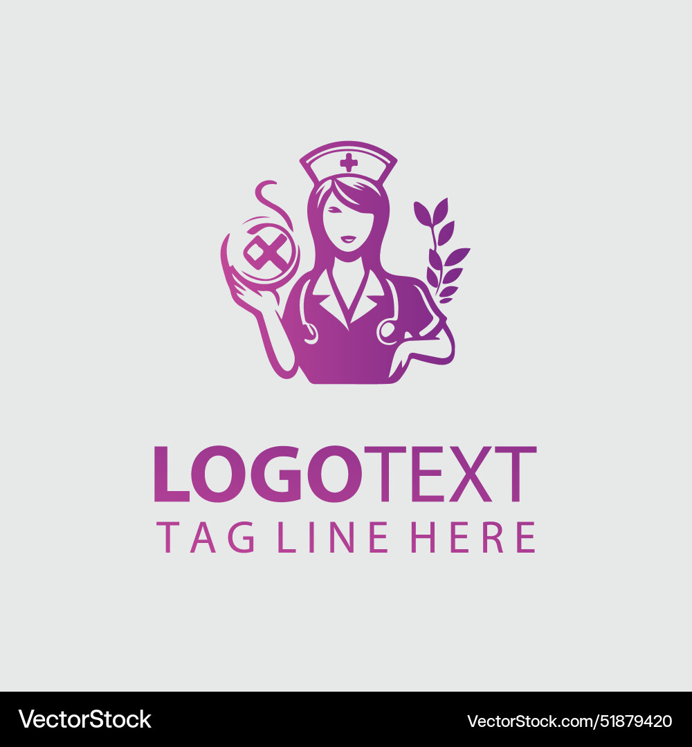 Nurse logo Royalty Free Vector Image - VectorStock